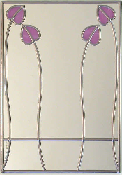Rectangle - Mackintosh 'Two Buds' Marbled Lilac